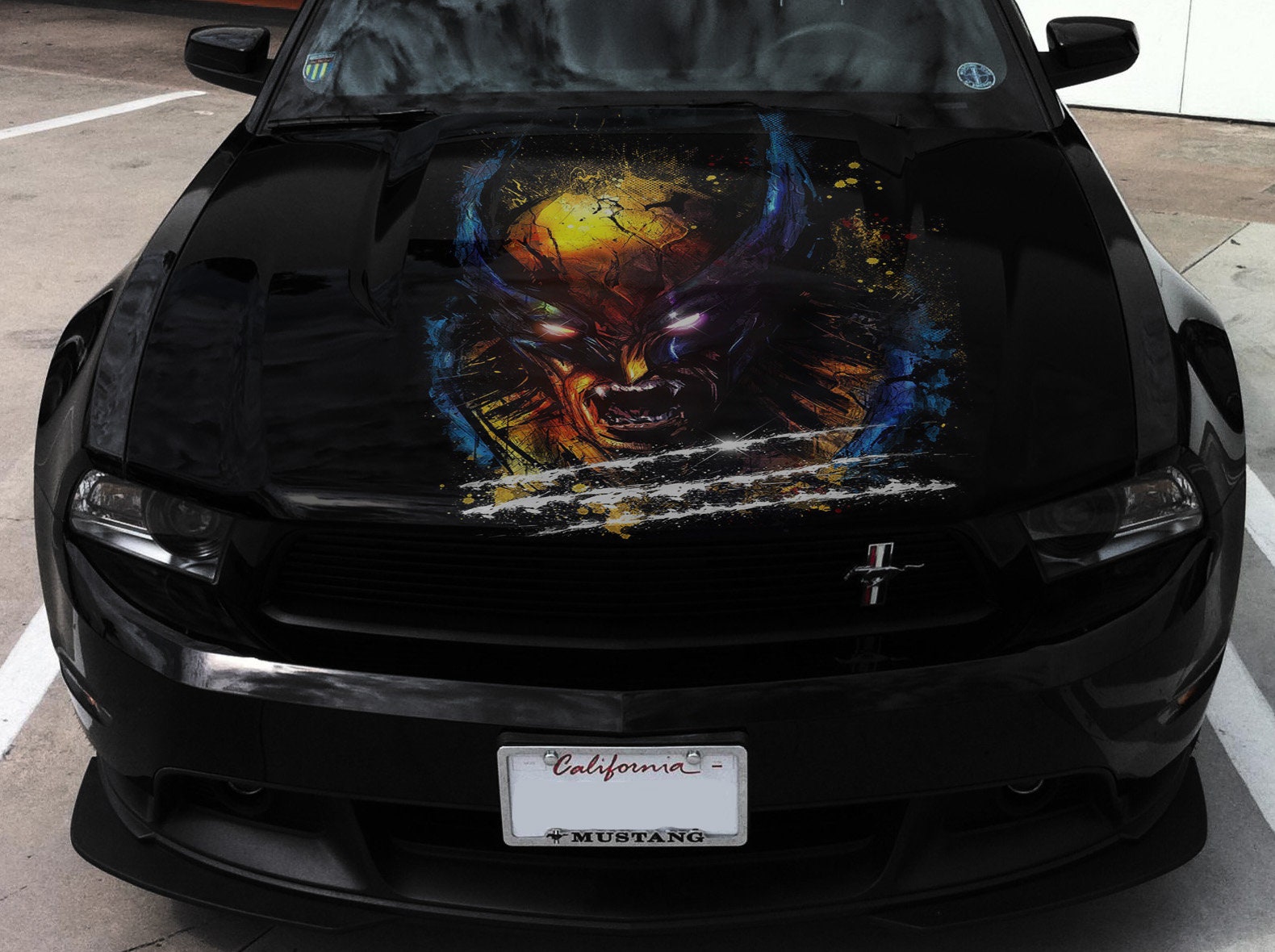 Vinyl Car Hood Wrap Full Color Graphics Decal Wolverine Face | Etsy