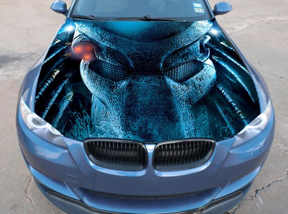 Vinyl Car Hood Full Color Wrap Graphics Decal Alien Predator Etsy