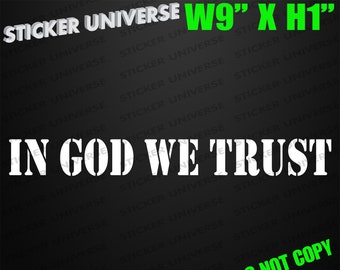 In God We Trust Car Window Decal Bumper Sticker Christian | Etsy