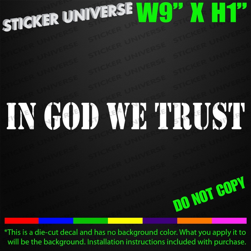 In God We Trust Stencil - Etsy