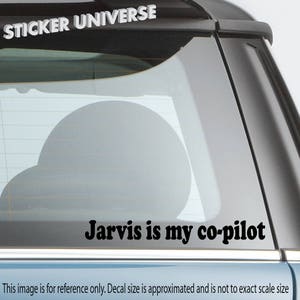 Jarvis is My Copilot Car Window Decal Bumper Sticker Comic | Etsy