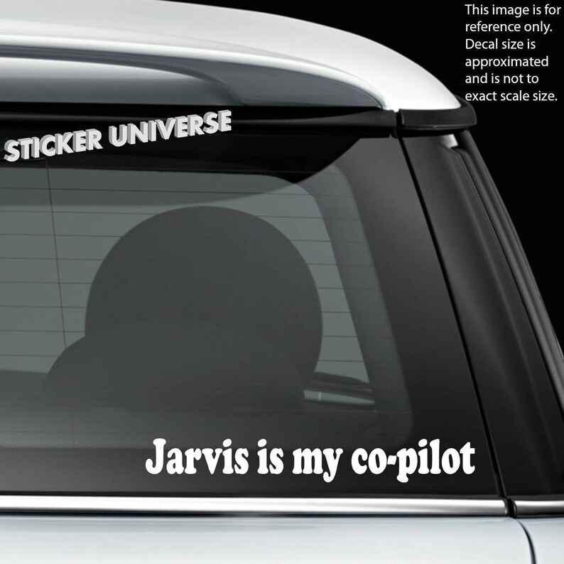 Jarvis is My Copilot Car Window Decal Bumper Sticker Comic | Etsy