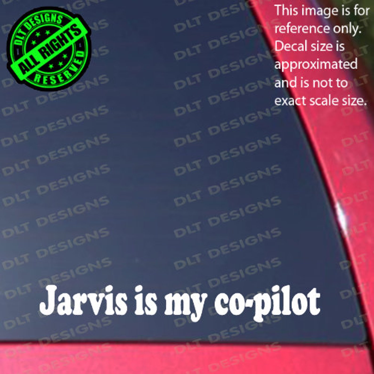Jarvis is My Copilot Car Window Decal Bumper Sticker Comic - Etsy