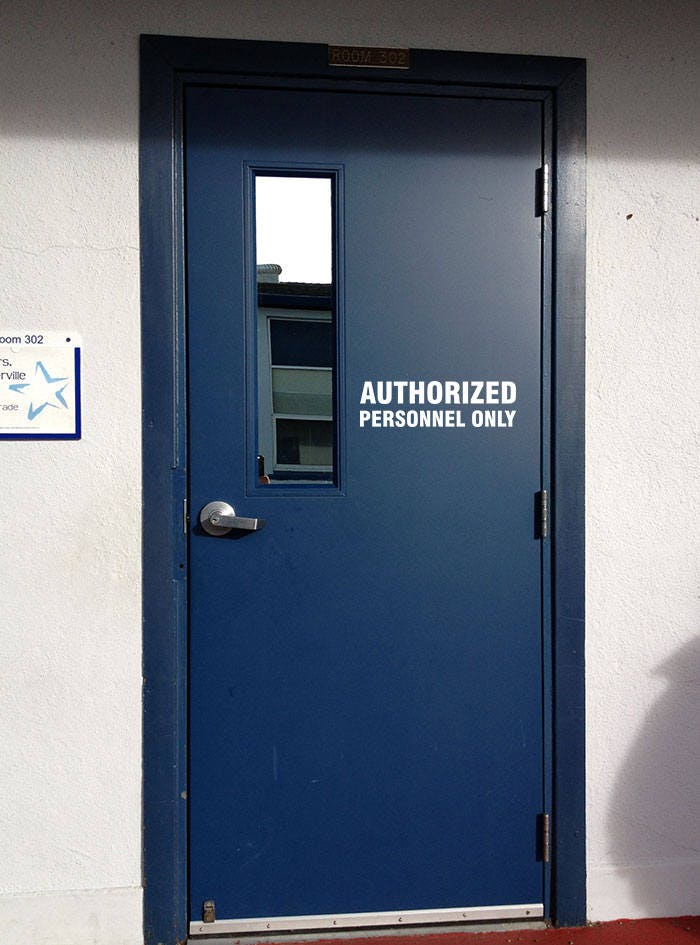 AUTHORIZED PERSONNEL ONLY Vinyl Door Business Store Sign Decal | Etsy