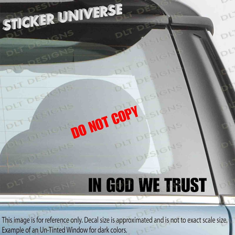 In God We Trust Car Window Decal Bumper Sticker Christian | Etsy