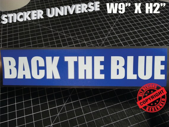 Back the Blue Car Window Decal Bumper Sticker Police Cops | Etsy