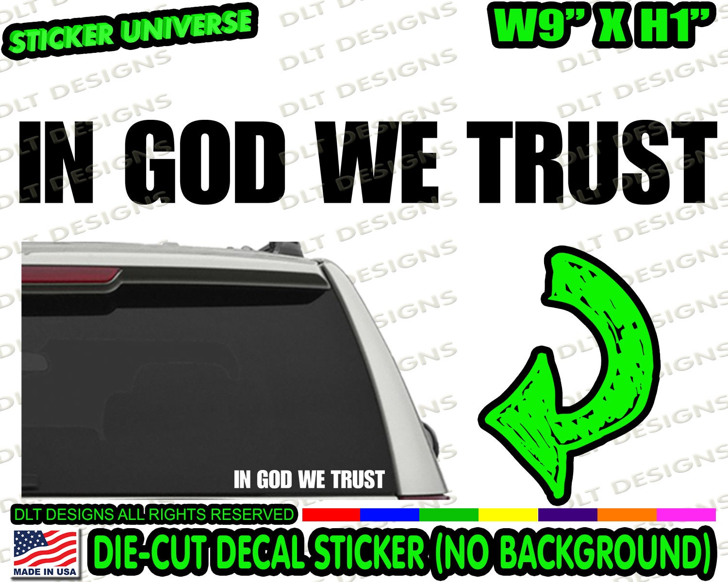 In God We Trust Car Window Decal Bumper Sticker Christian | Etsy