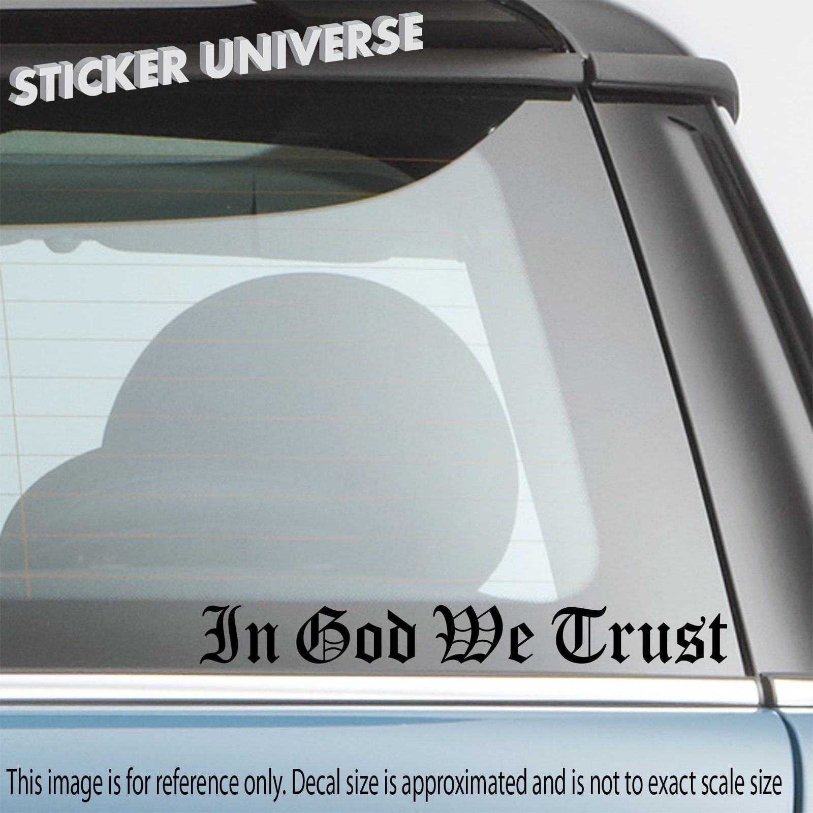 In God We Trust Old English Font 9x1 Car Window - Etsy