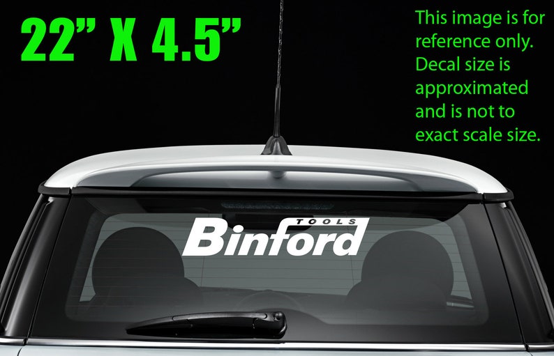 Binford Tools Large Banner Wide Car Window Decal Sticker | Etsy