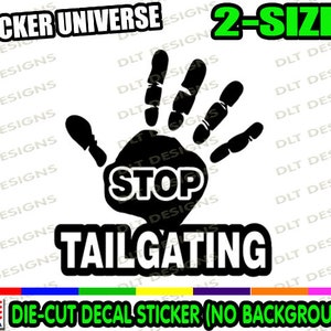STOP TAILGATING Tailgater Warning Car Window Decal Bumper Sticker Road ...