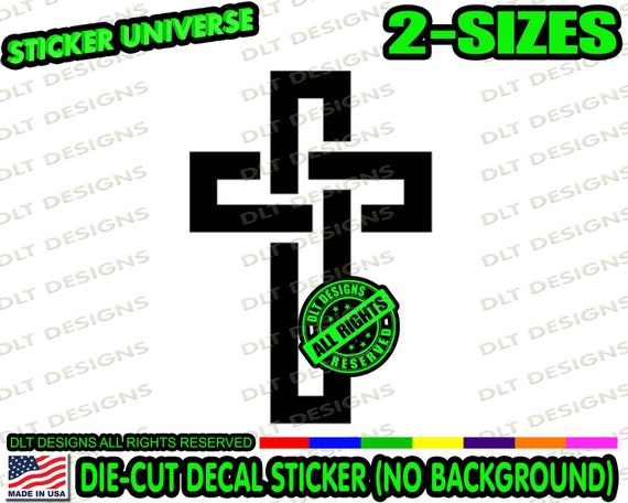 Christian Latin Cross Design Car Window Decal Bumper Sticker | Etsy