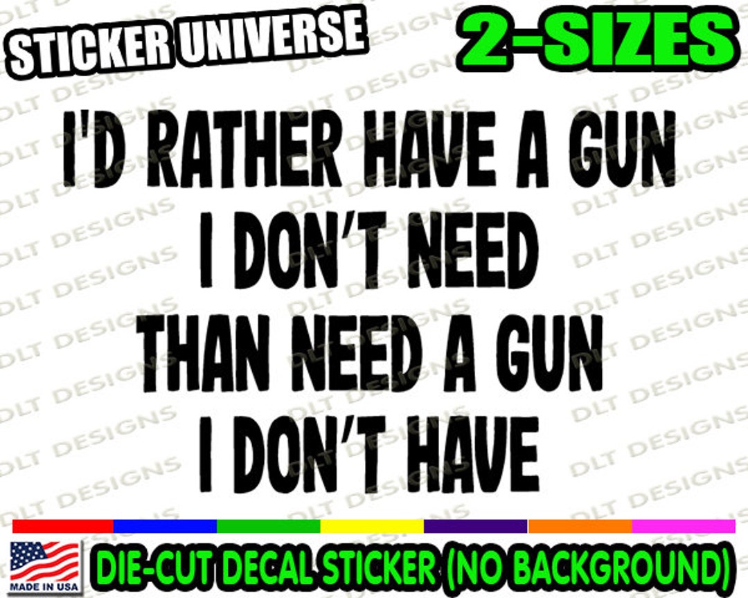 Pro Gun Rights Quote Phrase Saying 2A Car Window Decal Bumper Sticker ...