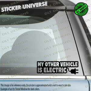 Electric Vehicle Funny Car Window Decal Bumper Sticker Hybrid - Etsy
