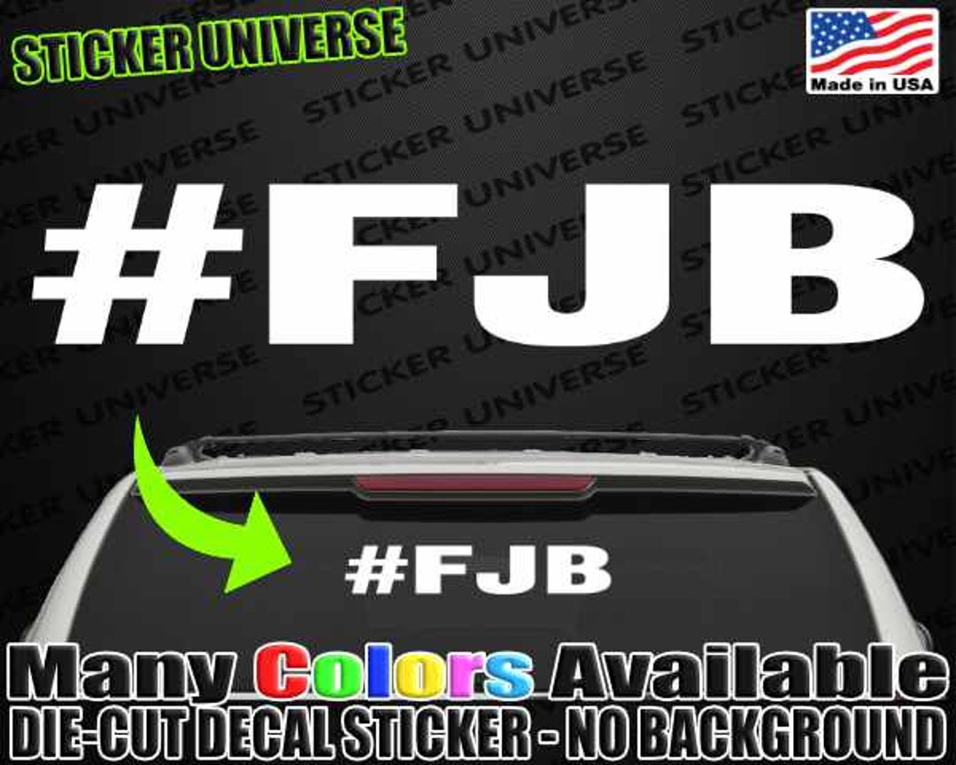 FJB Funny Large 22x4 Bold Font Window Decal Sticker Anti Biden Trump ...
