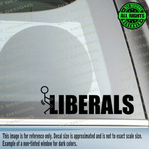 Anti Liberal Funny Car Window Decal Bumper Sticker Woke Progressive ...
