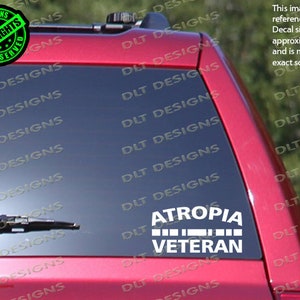 Atropia Veteran Vinyl Car Window Decal Bumper Sticker Army War Game ...