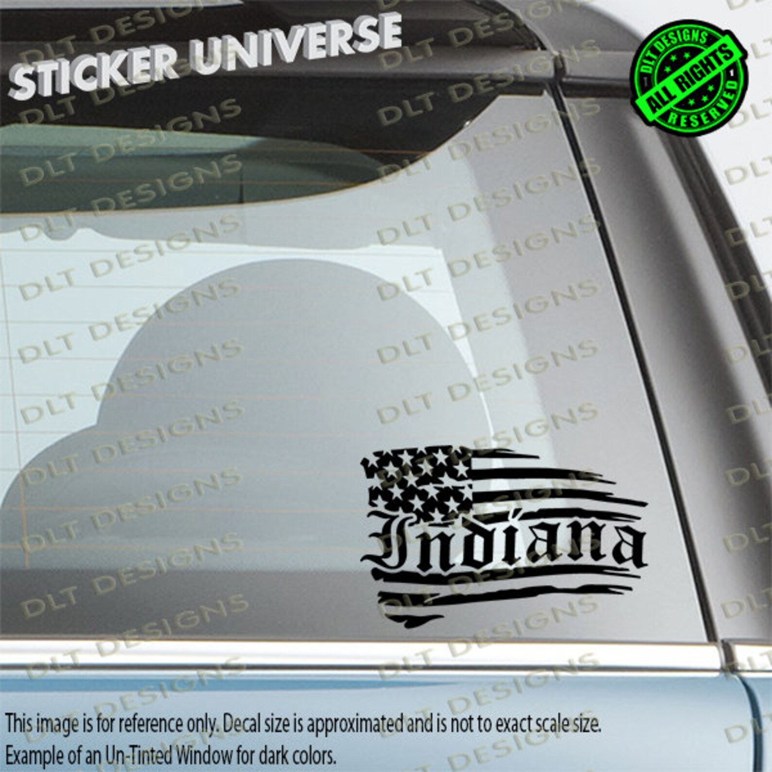 Indiana Distressed Flag State Car Window Decal Bumper Sticker - Etsy