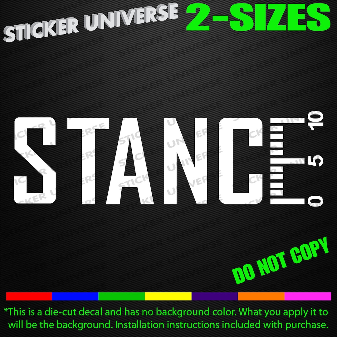 Stance Meter JDM Funny Car Window Decal Bumper Sticker Stanced Illest ...