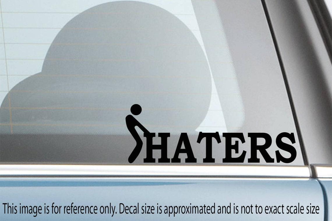 Fck Haters Funny Car Window Decal Sticker Laptop Stick Figure | Etsy