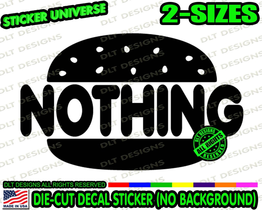 NOTHING BURGER Funny Meme Car Window Decal Bumper Sticker - Etsy