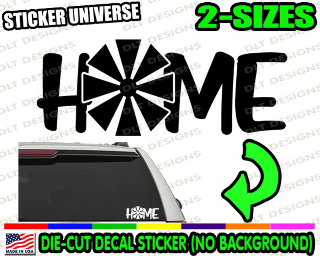 Home Windmill Window Decal Bumper Sticker Farming Farmer Primitive Farm ...