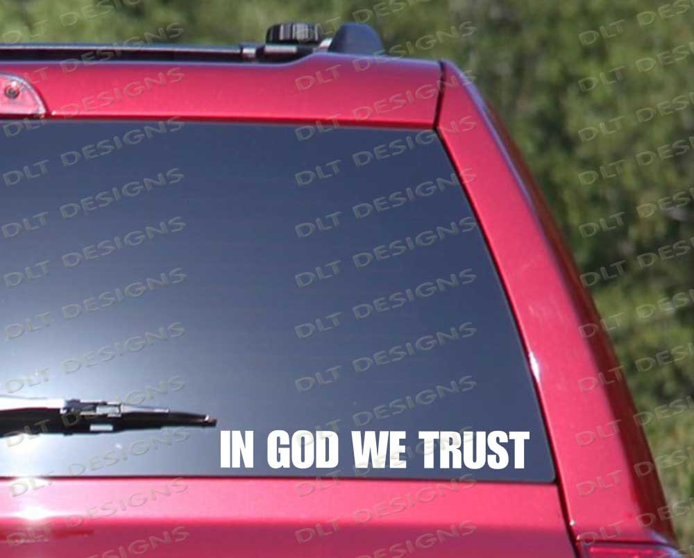 In God We Trust Car Window Decal Bumper Sticker Christian | Etsy