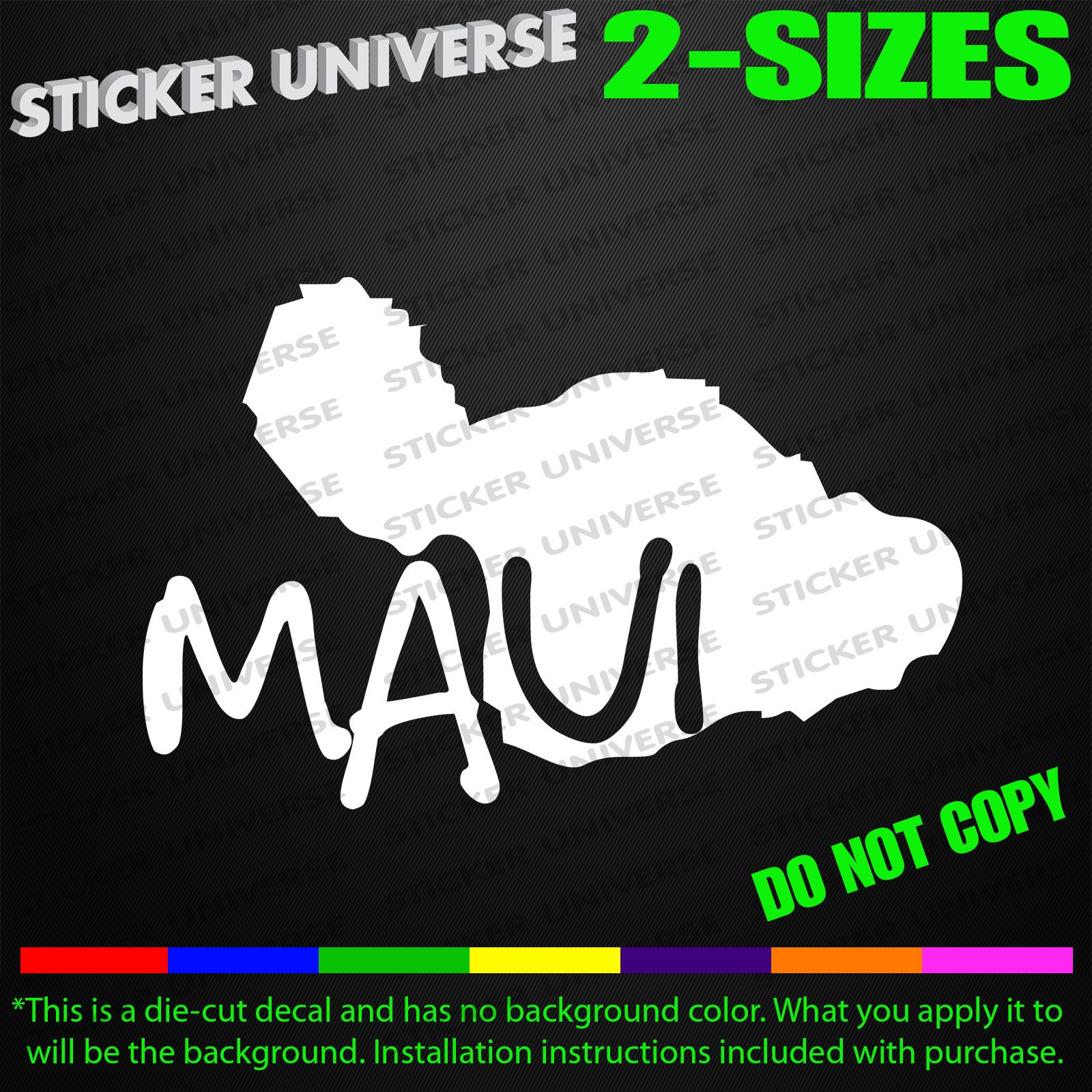 Maui Island Car Window Decal Bumper Sticker Tropical Hawaii - Etsy