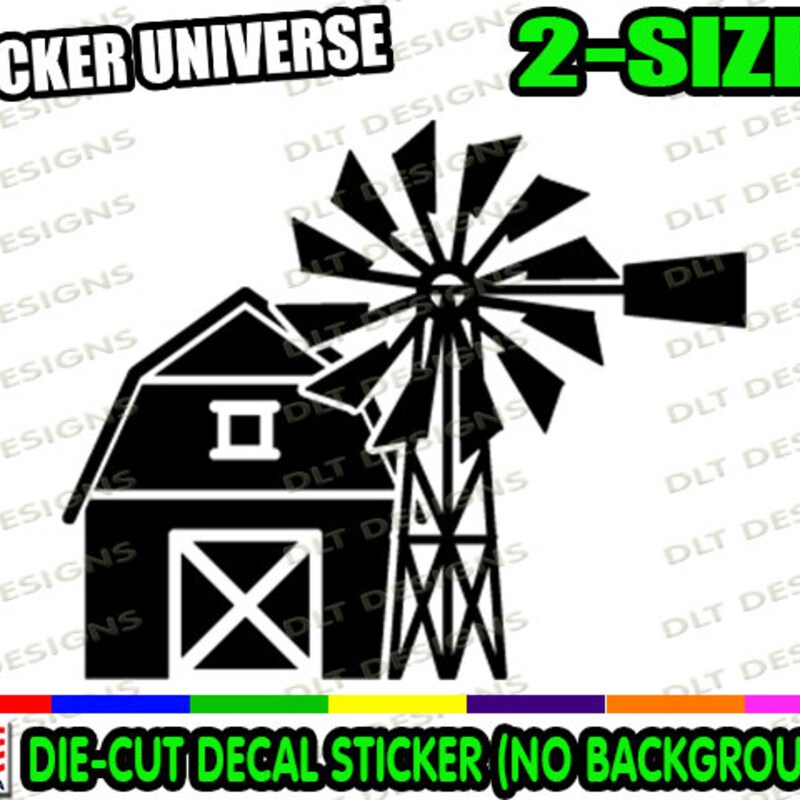 Barn and Windmill - Etsy