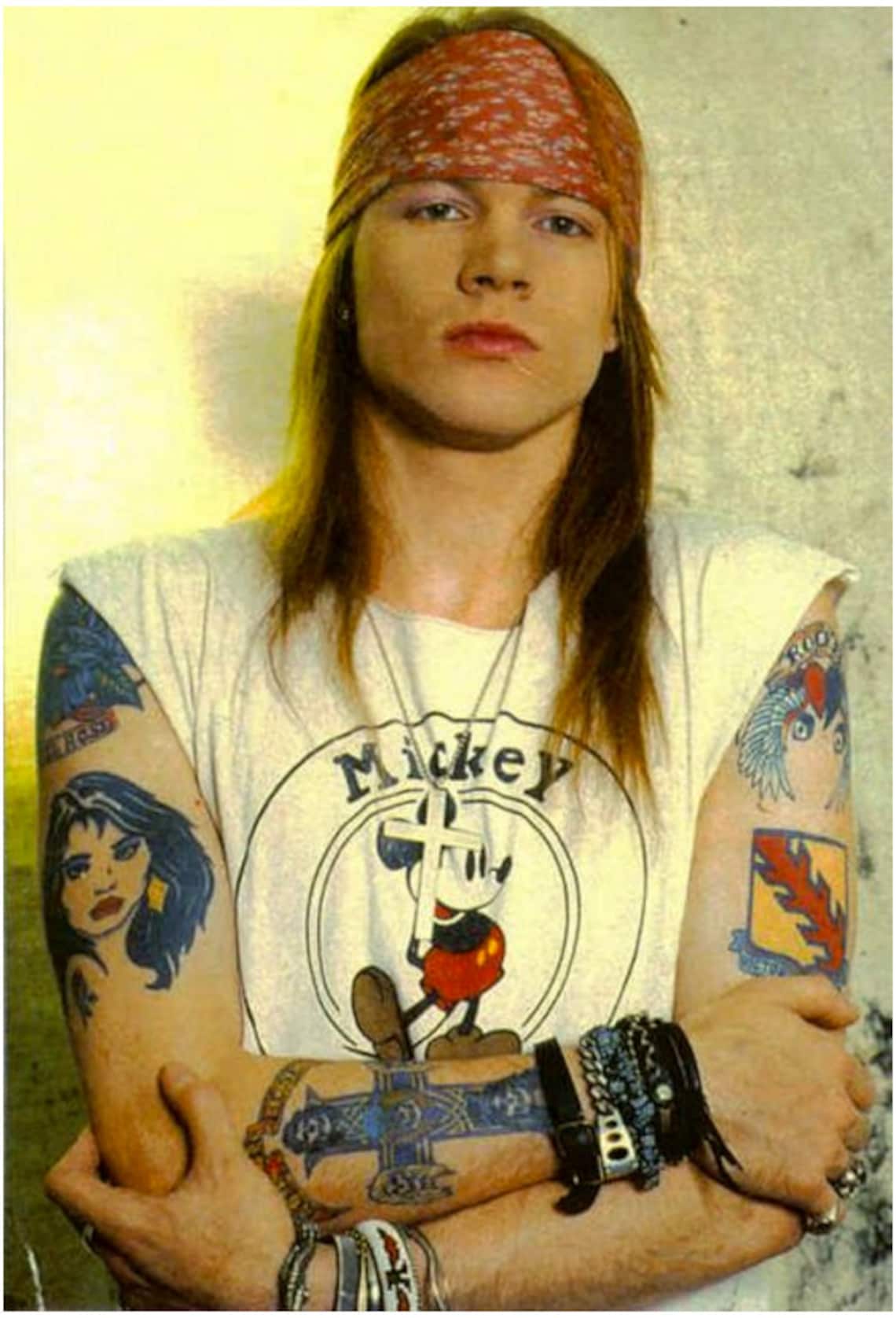 Axl Rose Tattoos Handmade Replica Custom Order - Etsy