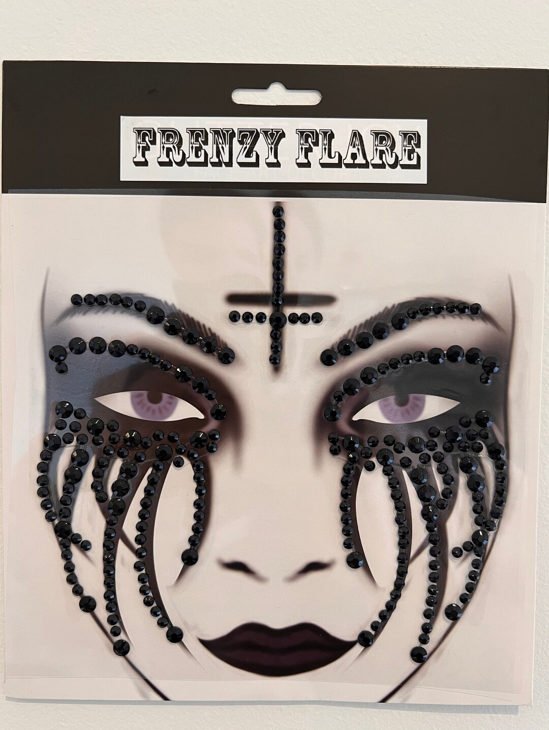 Dark Creature, Fashionable Scary Halloween Face Crystals Costume - Etsy