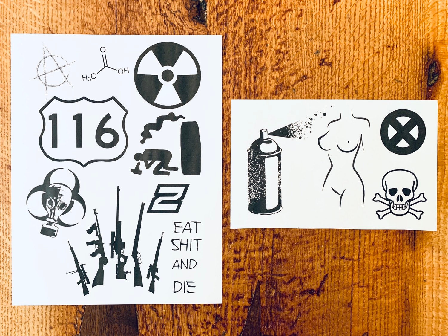 Zeitgeist Deadpool temporäre Tattoos für Cosplay. | Etsy