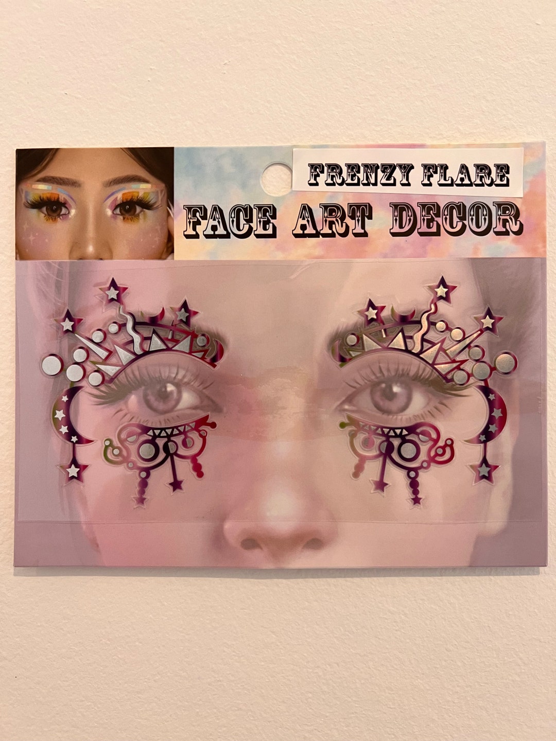 Arlequín Circus Clown Face Sticker. Face Decorations. Costume Accessory ...