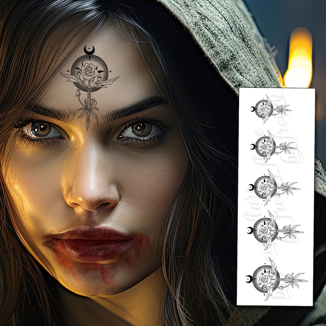 Bela Daniela Cassandra Forehead Temporary Tattoo for Cosplayers ...