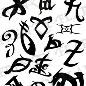 Clary Tattoo Designs DIGITAL DOWNLOAD. Print Yourself From Home. Shadow ...