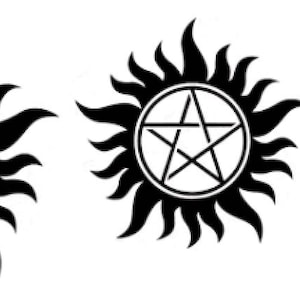 Anti-possession Symbol Temporary Tattoo, Supernatural Costume Halloween ...