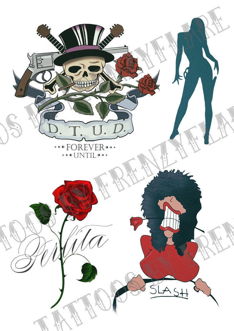 Slash Temporary Tattoos for Cosplayers - Etsy