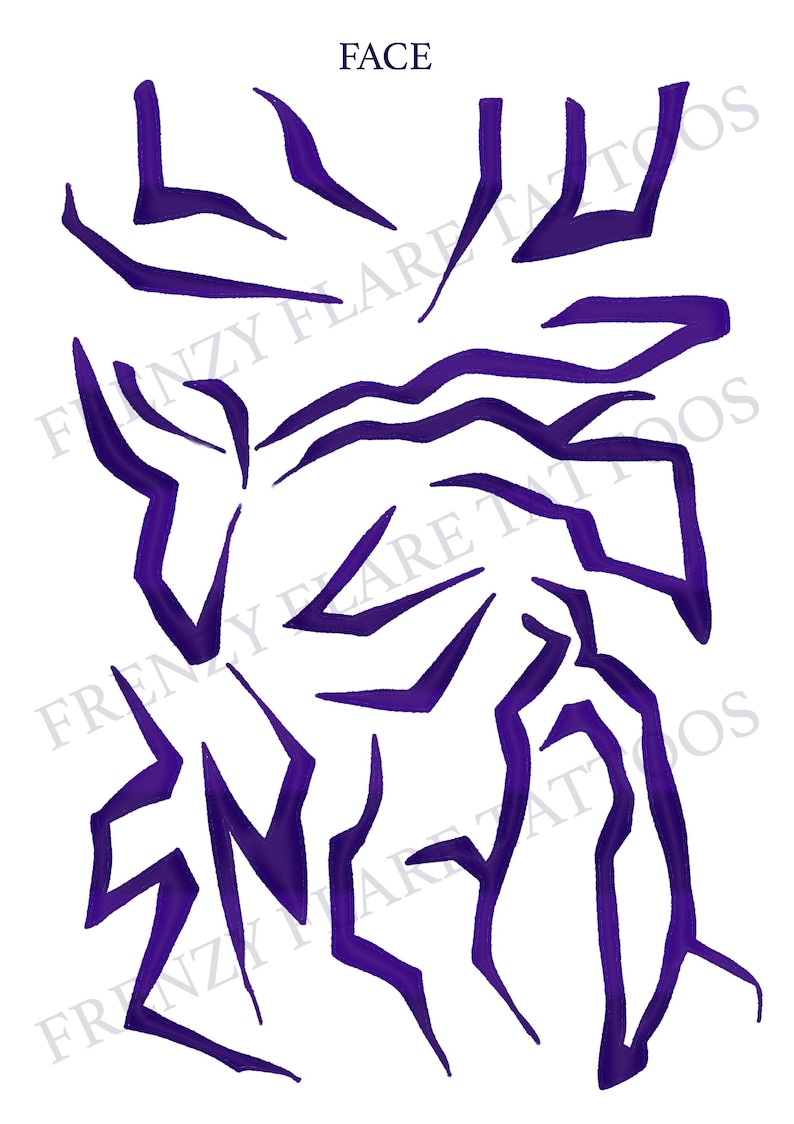 Jinu Demon Marks Temporary Tattoos for Cosplay , Saja Boys Costume - Etsy