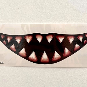 Big Mouth Monster Temporary Tattoo for Halloween. Joker Mouth With Big ...