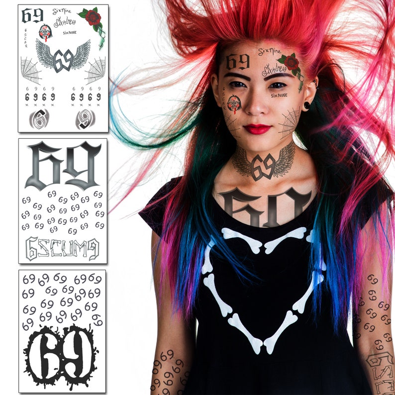 Tekashi 6ix9ine Temporary Tattoos for Face and Body. Complete - Etsy