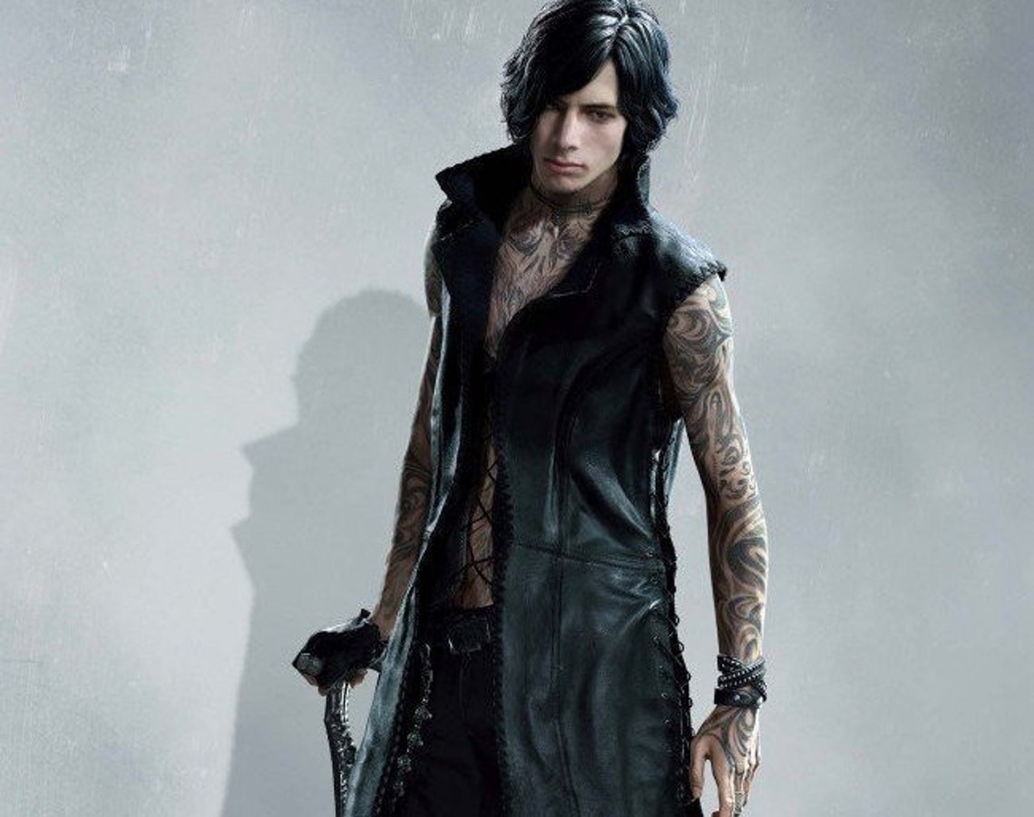 V From Devil May Cry 5 Temporary Tattoos for Cosplayers. Front, Back ...