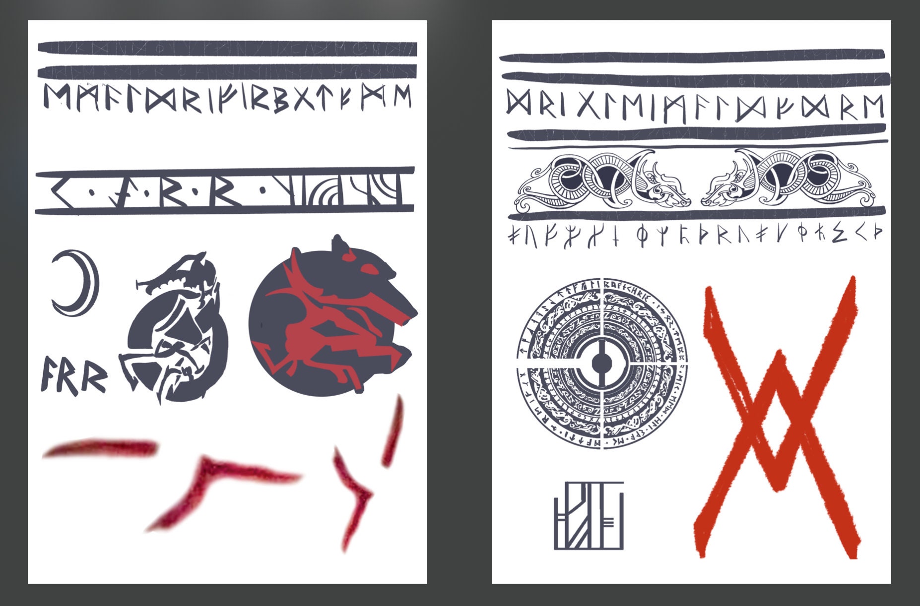 Baldur From God of War Temporary Tattoos for Cosplayers. Arms, Front ...