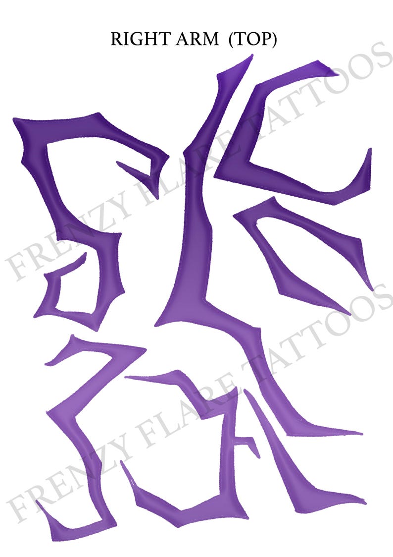 K-pop Demon Hunters Temporary Tattoos for Cosplay. Rumi Designs ...