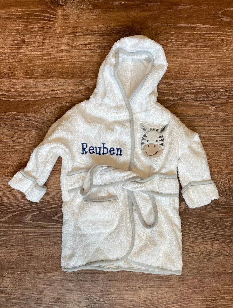 Baby Robe Embroidered With Name | Etsy