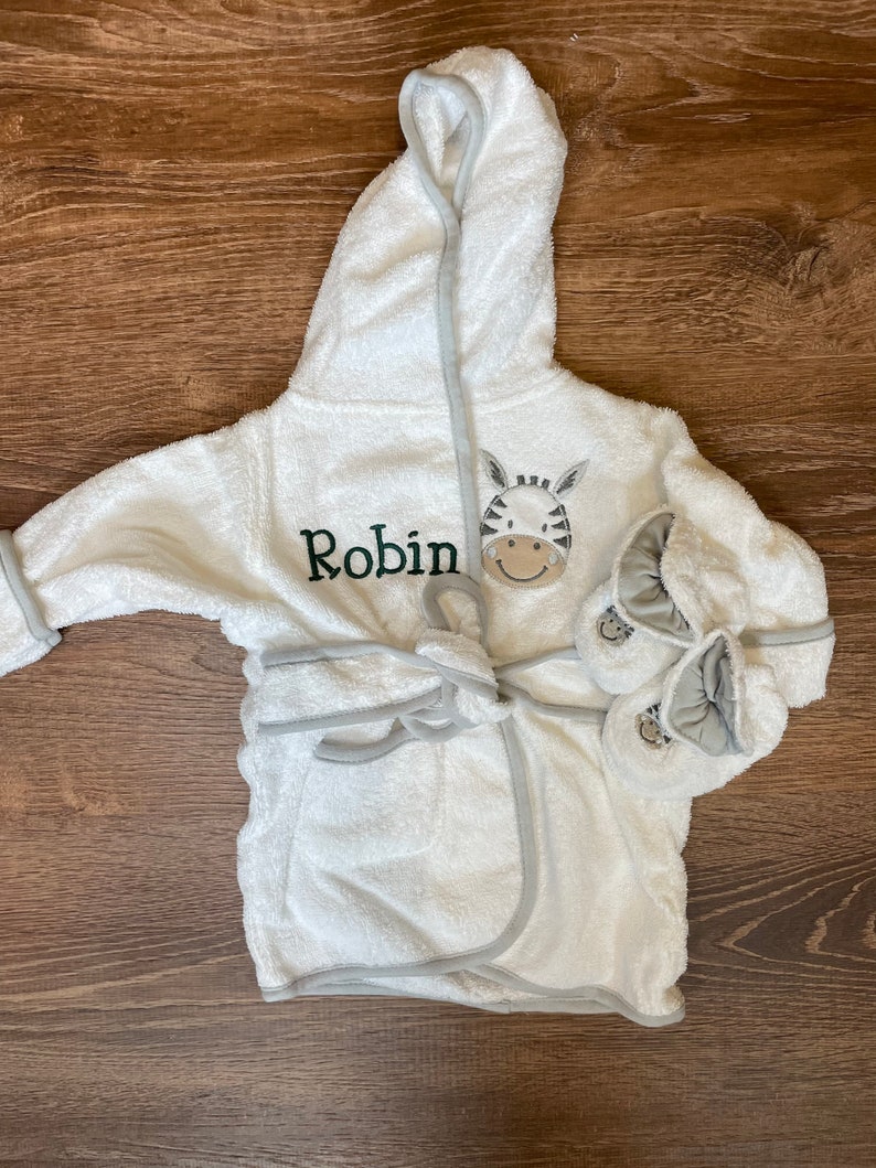 Baby Robe Embroidered With Name | Etsy