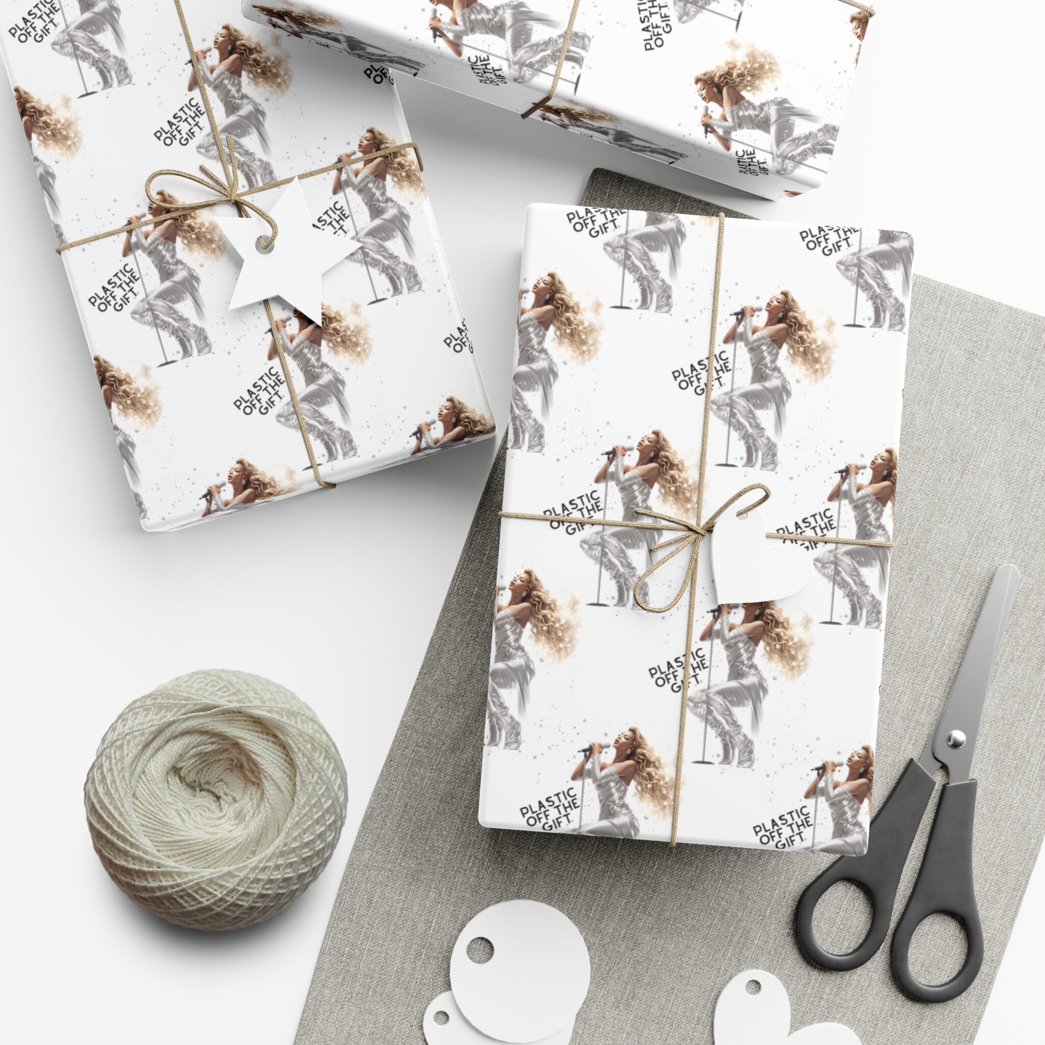 Queen B Renaissance Wrapping Paper Silver Accents, Luxe Gift Wrap for ...