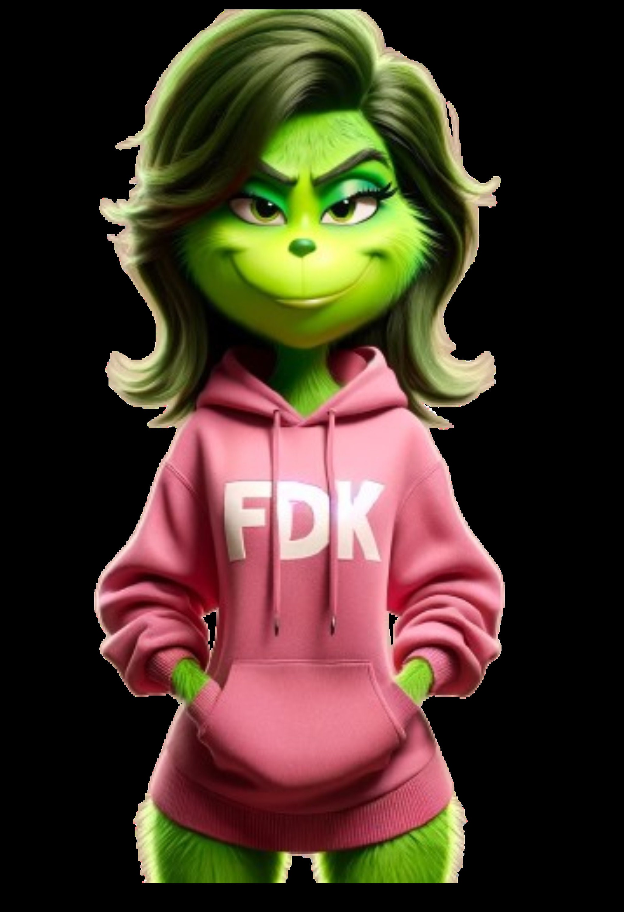Women Grinch Digital Art - Transparent Background - Perfect for DIY ...