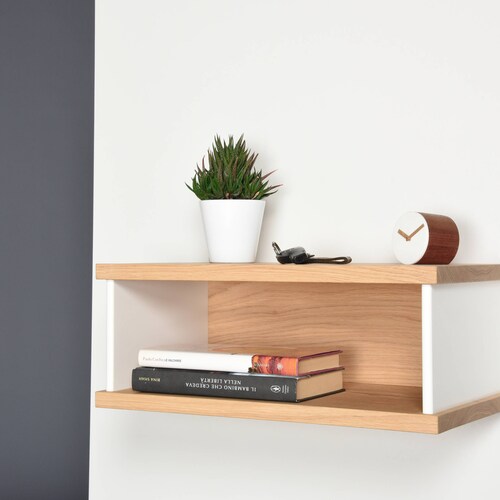 Floating Bedside Tables in Oak and Corian / Bedside Suspended - Etsy UK
