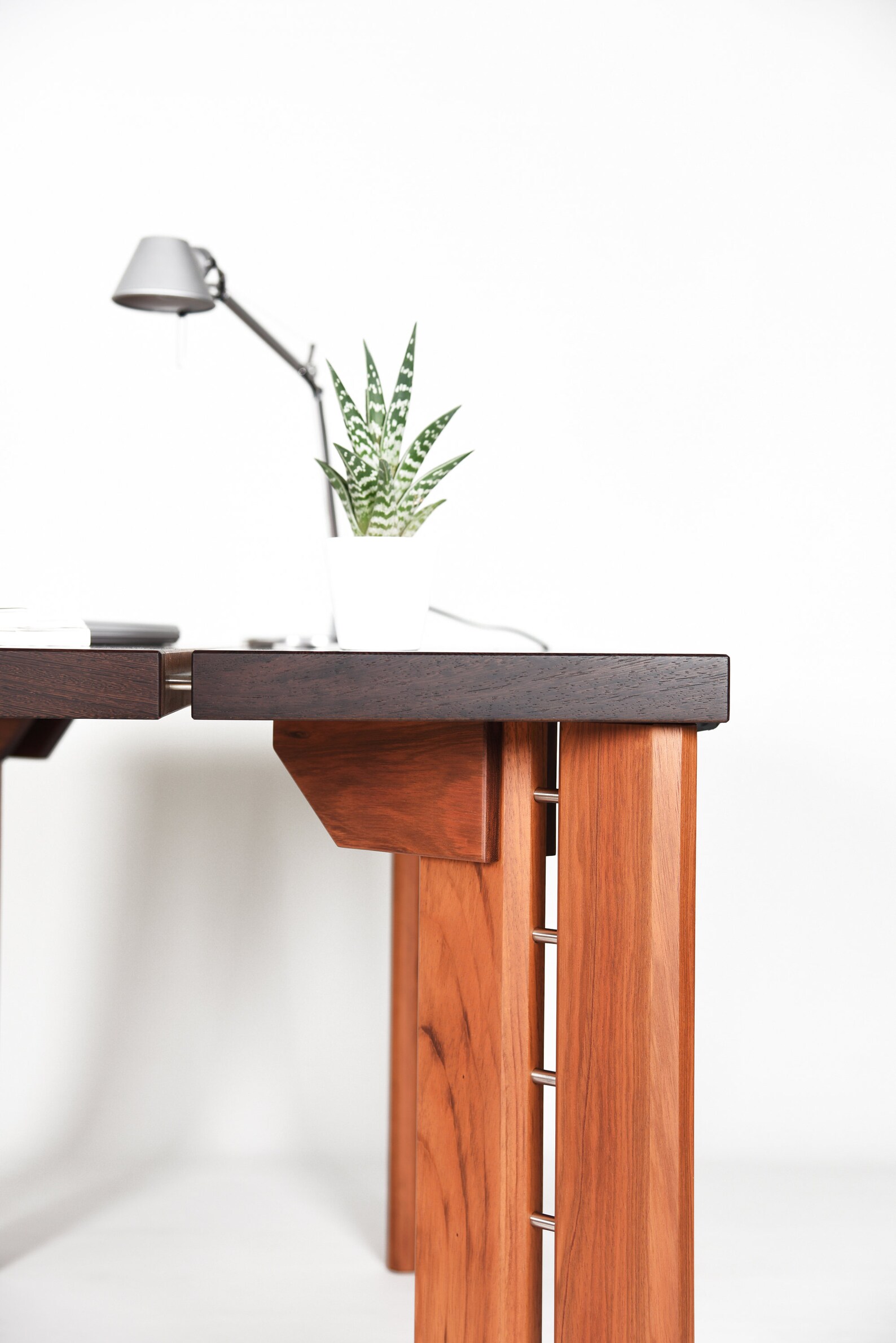 Mid Century Solid Wood Office Desk - Etsy Canada