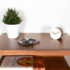 Modern Floating Bedside Table in Iroko and Corian / Entryway Suspended ...