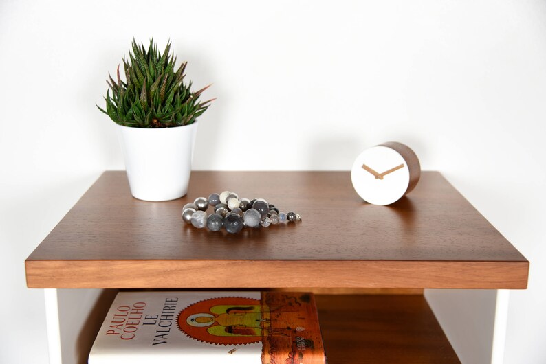 Modern Floating Bedside Table in Iroko and Corian / Entryway Suspended ...